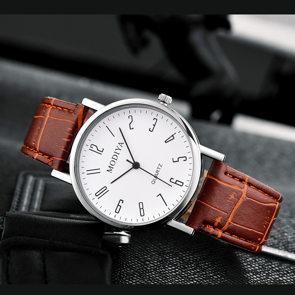 Minimalist Quartz Men's Watch - Elegant Leather Strap Gift Timepiece ...