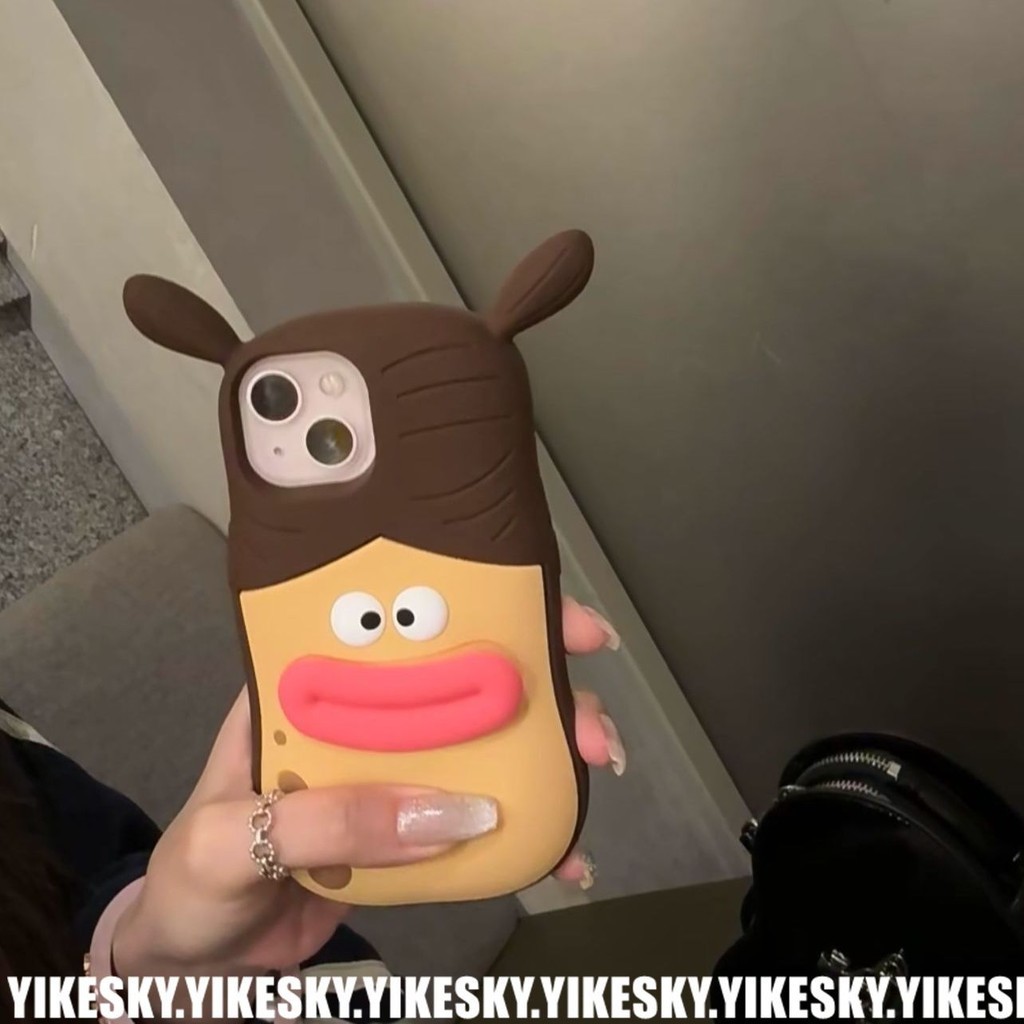 Three-Dimensional Pinch Sausage Mouth Glaring Girl Phone case iPhone 15 ...