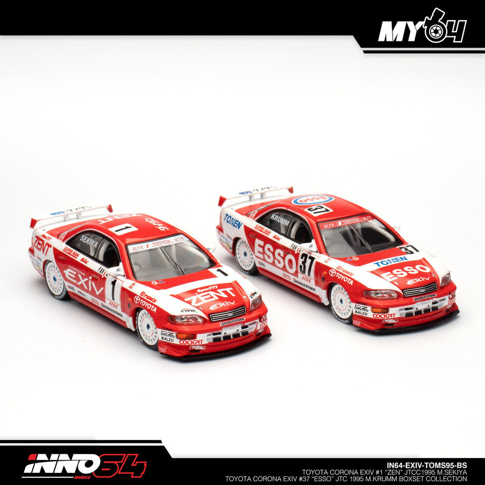 [INNO64] Toyota Corona EXIV #1 "ZENT" JTCC 1995 M.SEKIYA Toyota Corona EXIV #37 "ESSO" JTCC 1995 ...