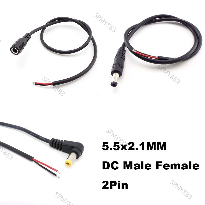 4pcs DC MALE female 5.5x2.1MM 22AWG Power Plug supply extend Cable ...