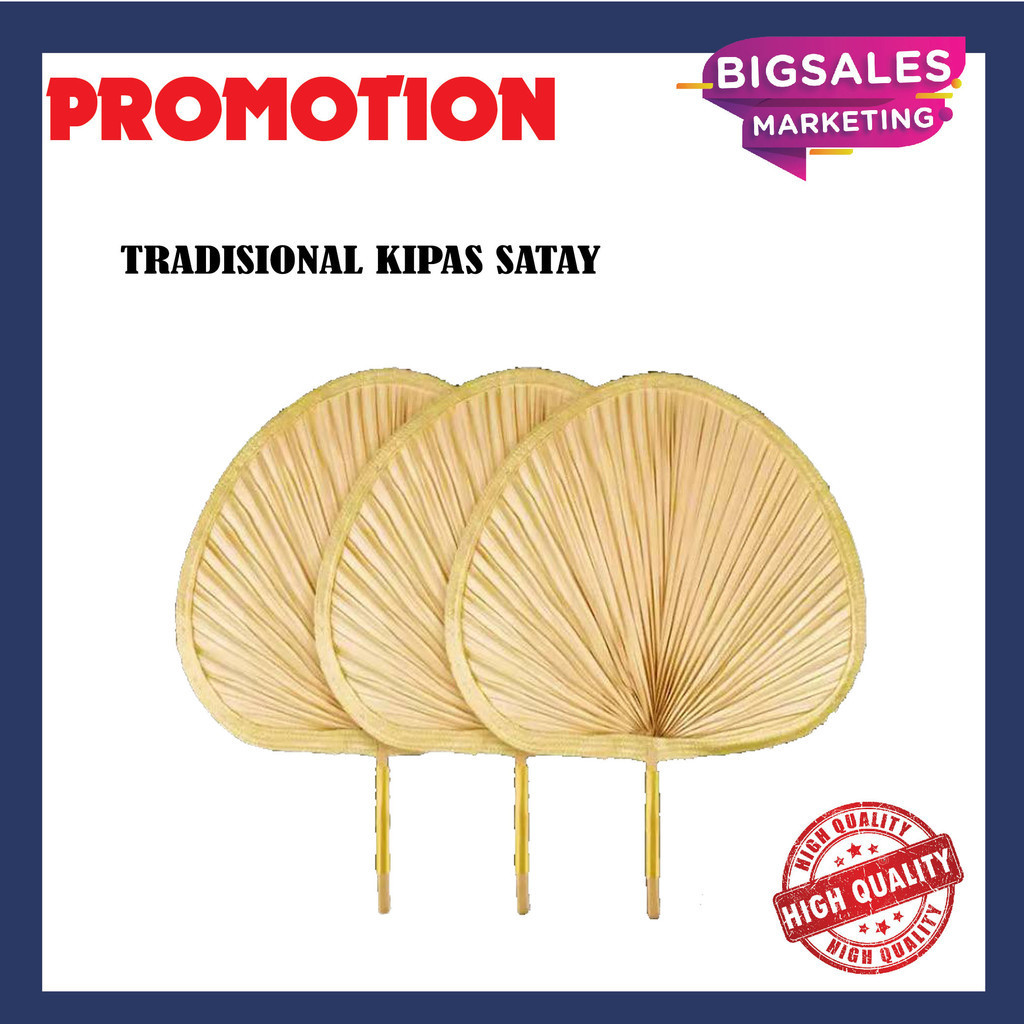 BIGSALES Tradisional Kipas Satay Kipas Buluh Kipas Tangan Murah / Satay ...