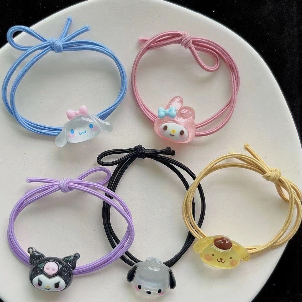Student Sanrio Rubber Band Children Cute Melody Kuromi Hair Rope Simple ...