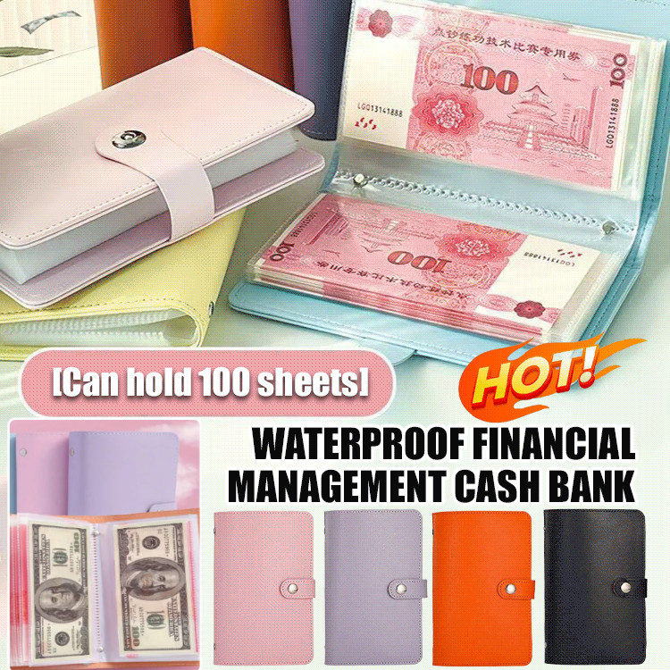 [Can Hold 100 Sheets] Waterproof Financial Management Cash Bank ...