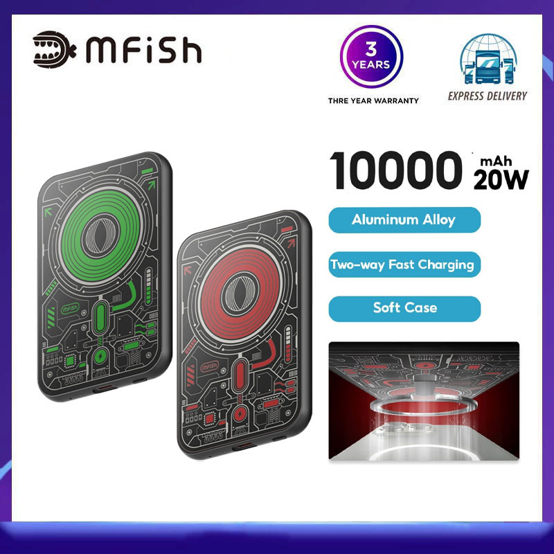 MFISH 10000mAh Ultra-Thin Mag-netic Power Bank – 20W Fast Charging ...