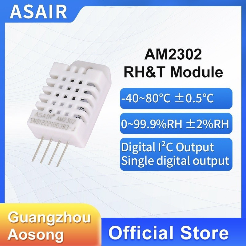 ASAIR Electronics Single Bus Digital Temperature and Humidity Sensor ...