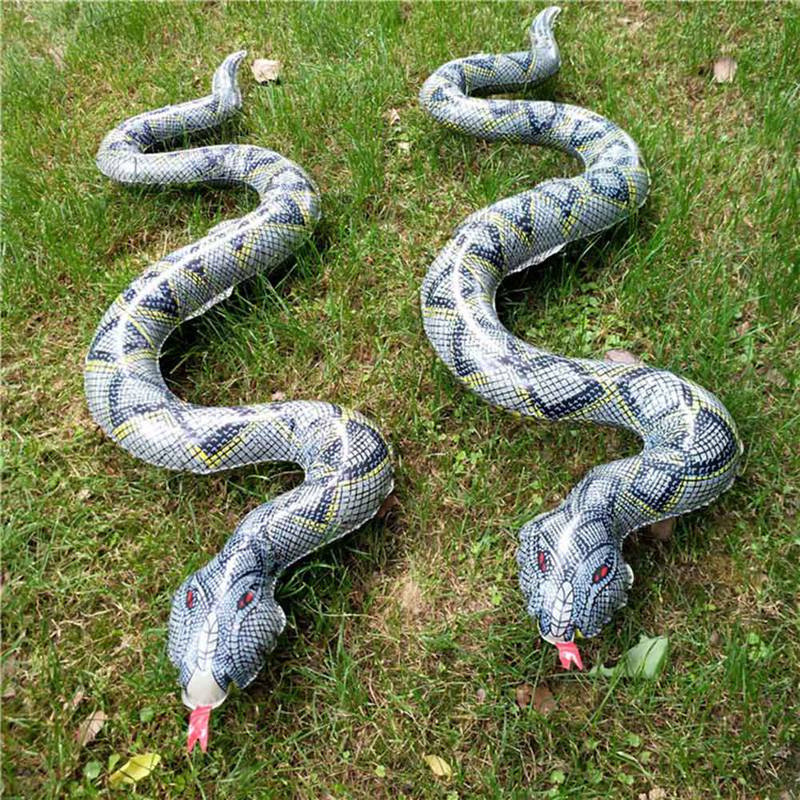 120CM Inflatable Snake Toy Halloween Decoration Prop Gifts Shower ...