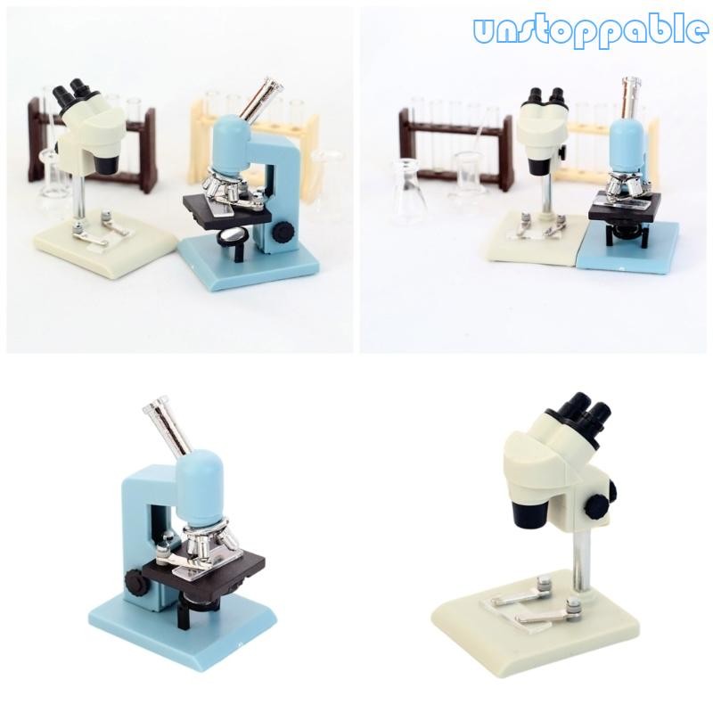 Un* Dollhouses Microscope Model Miniature Lab Equipment Classroom ...