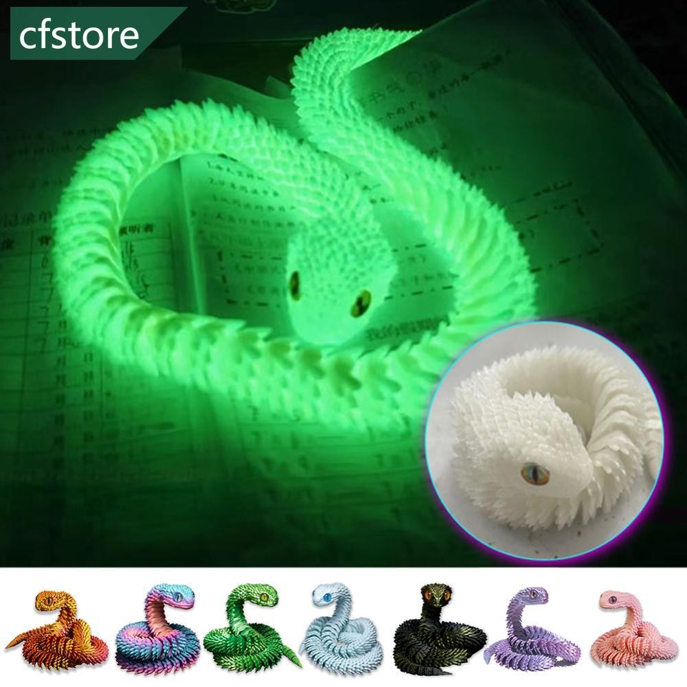 CFSTORE 30/45cm 3D Printed Snake Decoration 3D Printed Animals Desk ...