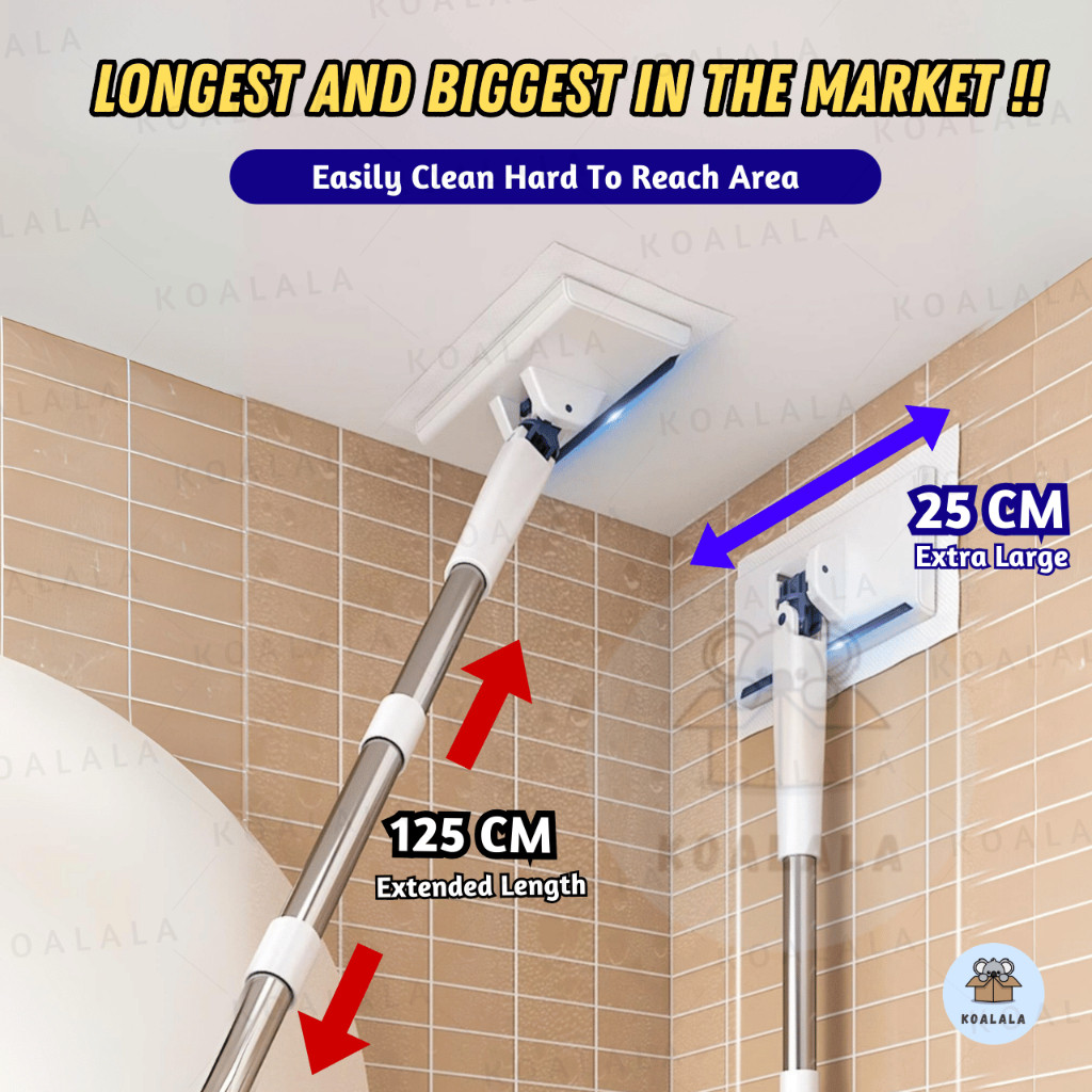 125cm Extra Large Head Lazy Mop Hands Free Wet Dry Tissue Flat Mop Tisu ...