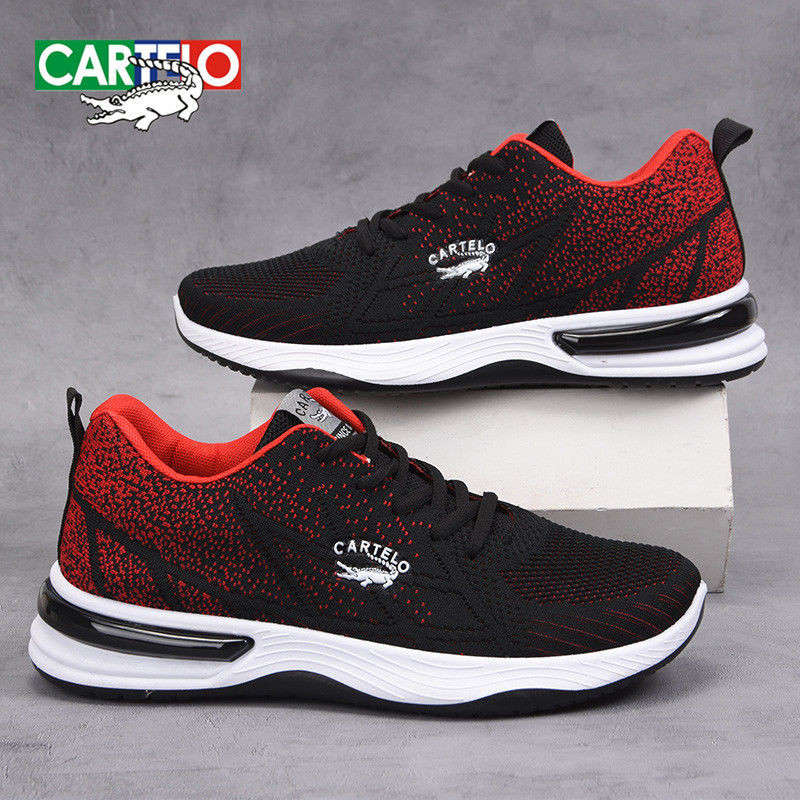 Cartelo/cartelo Crocodile Men's Flying Knitting Real Lace-Up Fashion Anti-Slip Trendy Shoes ...