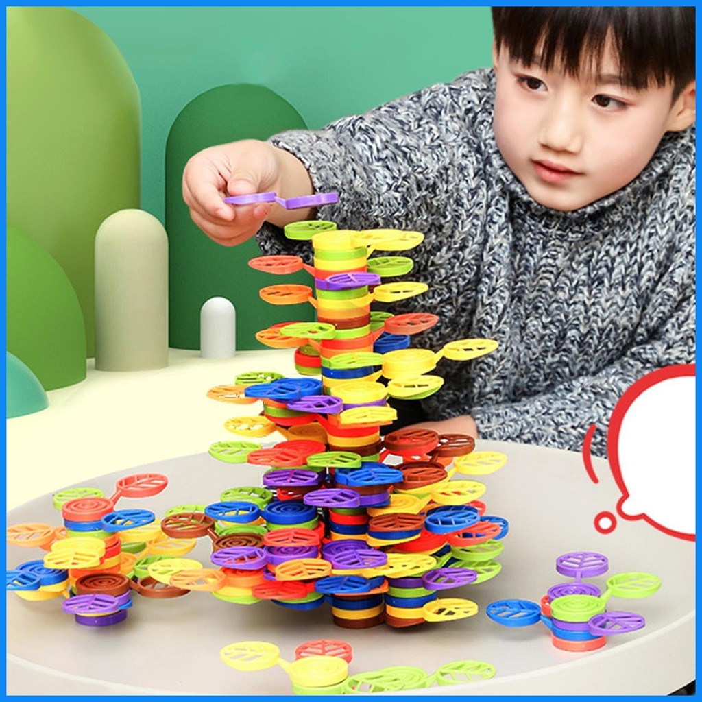 Block Stacking Toy Blocks Toys Puzzle Building Tree Balance Game Fun ...