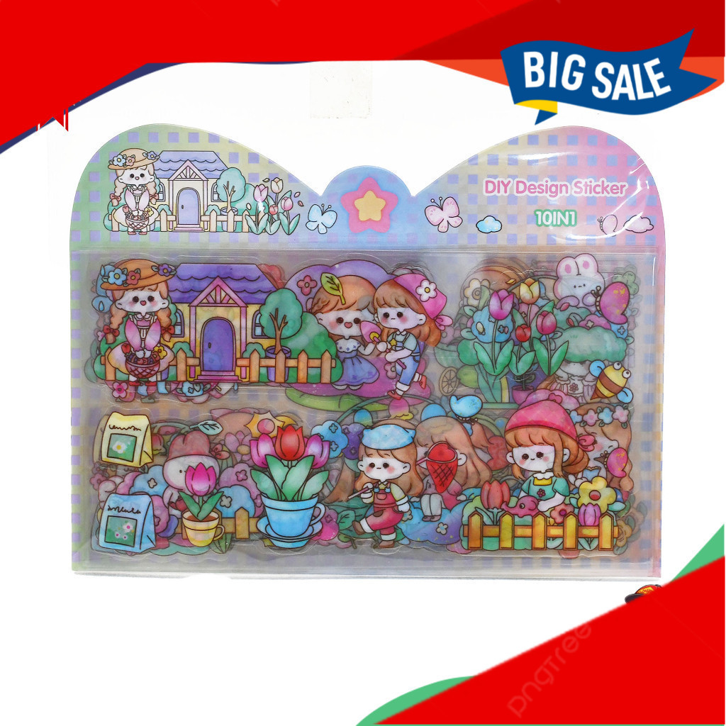 (10sheets/pack) Sticker Kartun Comel Cute Cartoon Sticker (16cm x 9cm ...