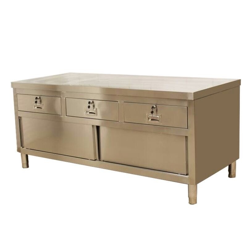 Kitchen Stainless Steel Operating Table Sliding Door Work Table Lotus ...