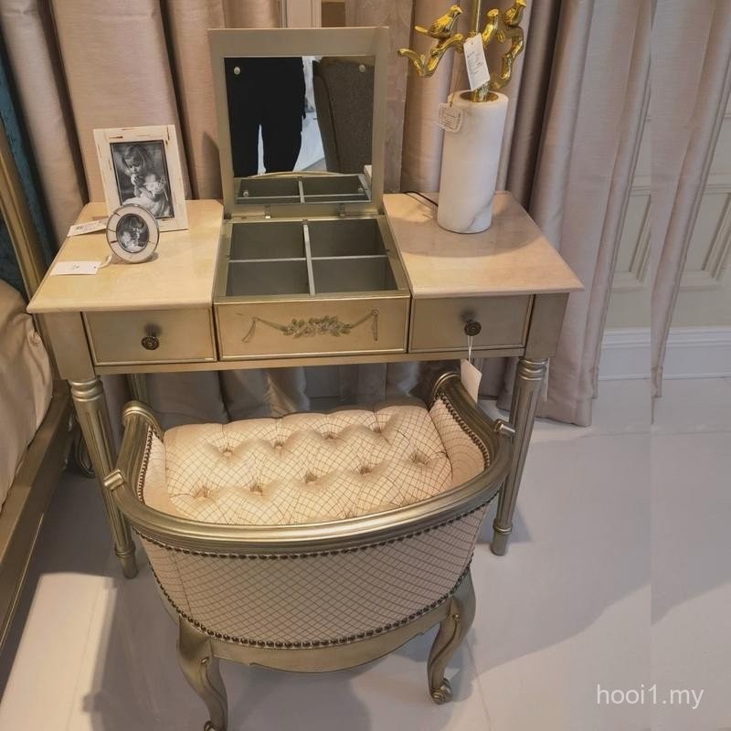 American Light Luxury Solid Wood Dressing Table European Simple Modern ...