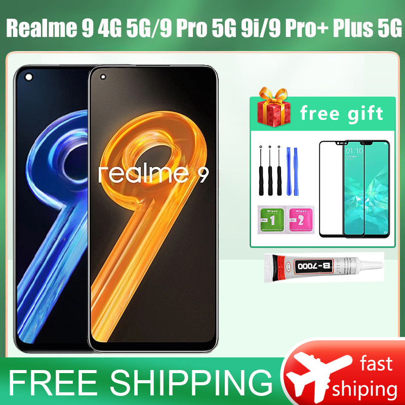 Original AMOLED Realme 9 4G 5G 9 Pro 5G 9i 9 Pro+ Plus 5G LCD Display Touch Screen Replacement ...