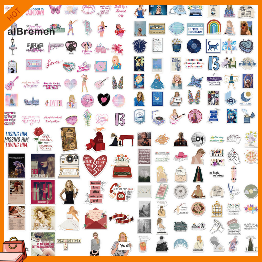 (New) Female Singer Decal Pvc Waterproof Stickers 200pcs Popular Women ...
