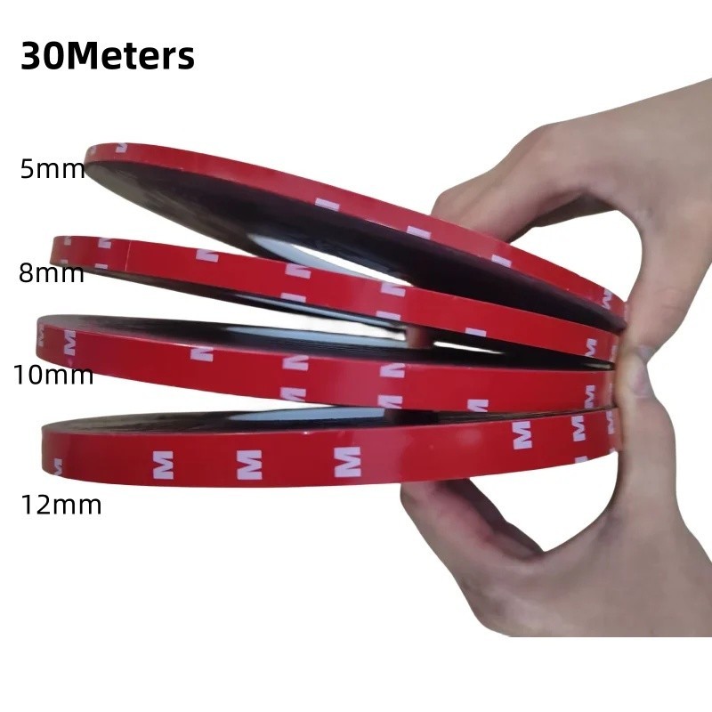 New 30M/Roll 5 8 10 12mm Automobiles Tape For Auto Truck Acrylic Foam ...
