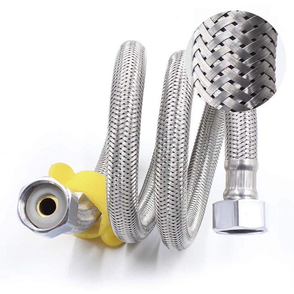 SUS304tech Tap Inlet Hose Hot Cold Water Bathroom Kitchen Stainless ...
