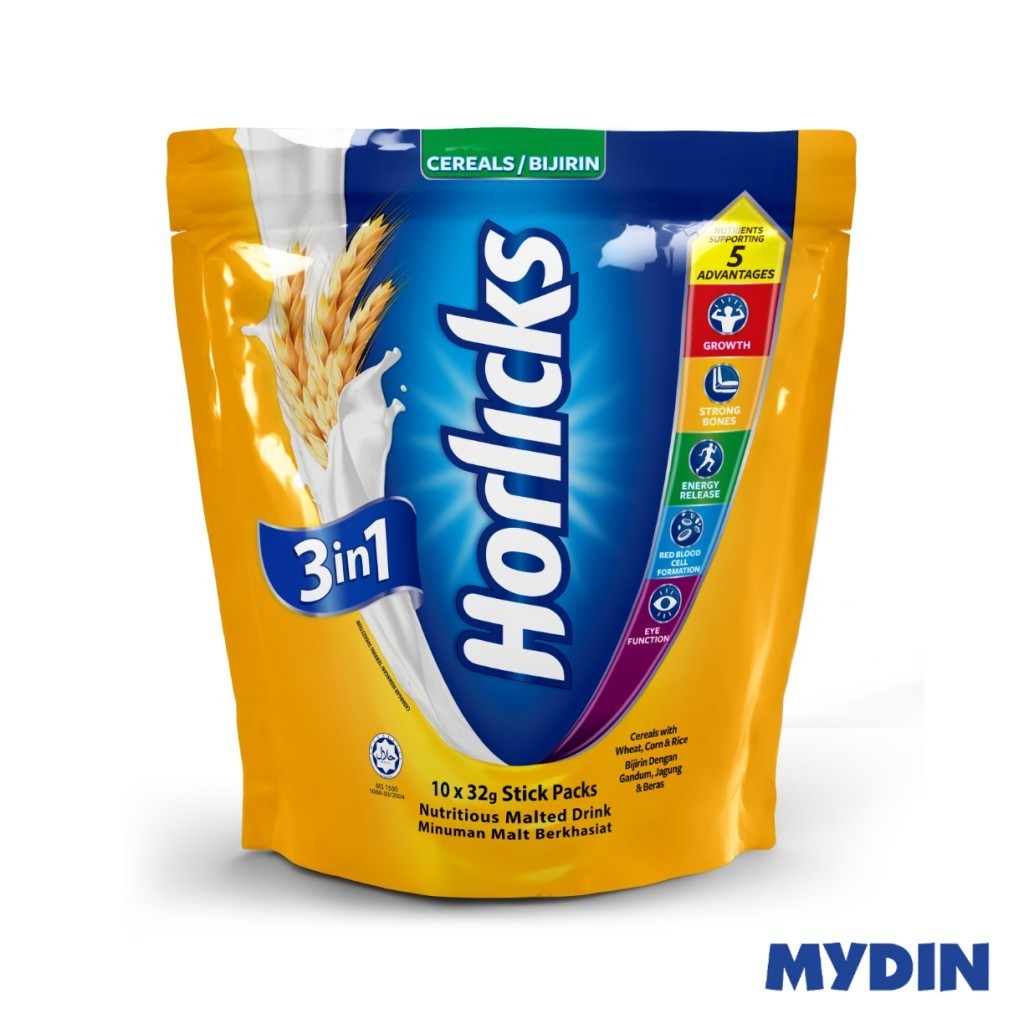 Horlicks 3 in 1 Cereal Nutritious Malted Drink (10's x 28g) | Shopee ...