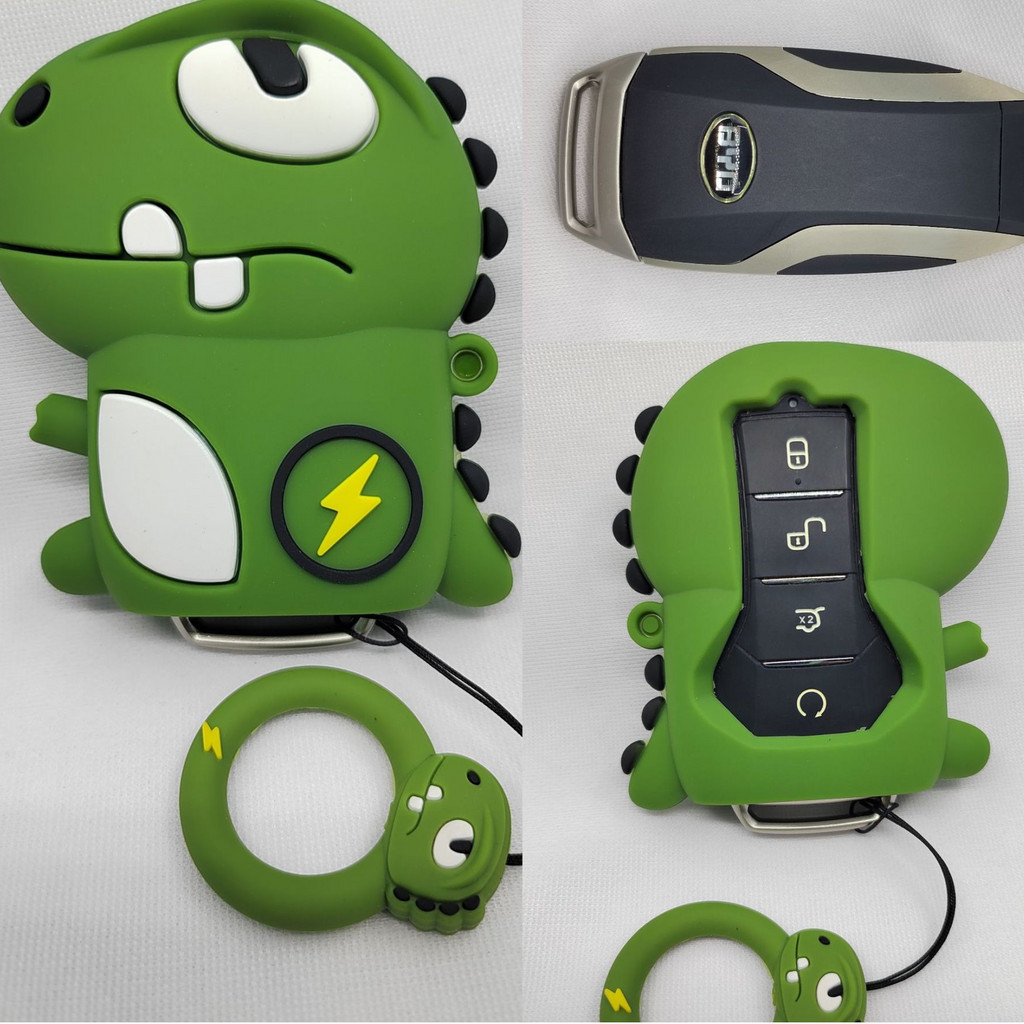BYD Car Key Case Cartoon Dragon Pattern For Dolphin Atto 3 Han EV Song ...