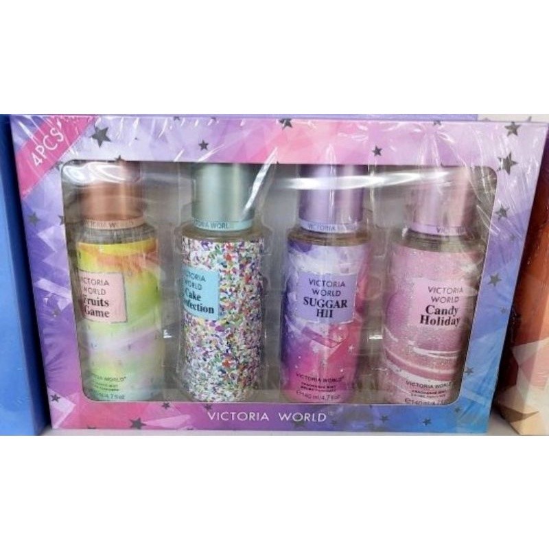 Original Rejected Victoria's world Body Mist 4 in 1 Gift Set (New ...