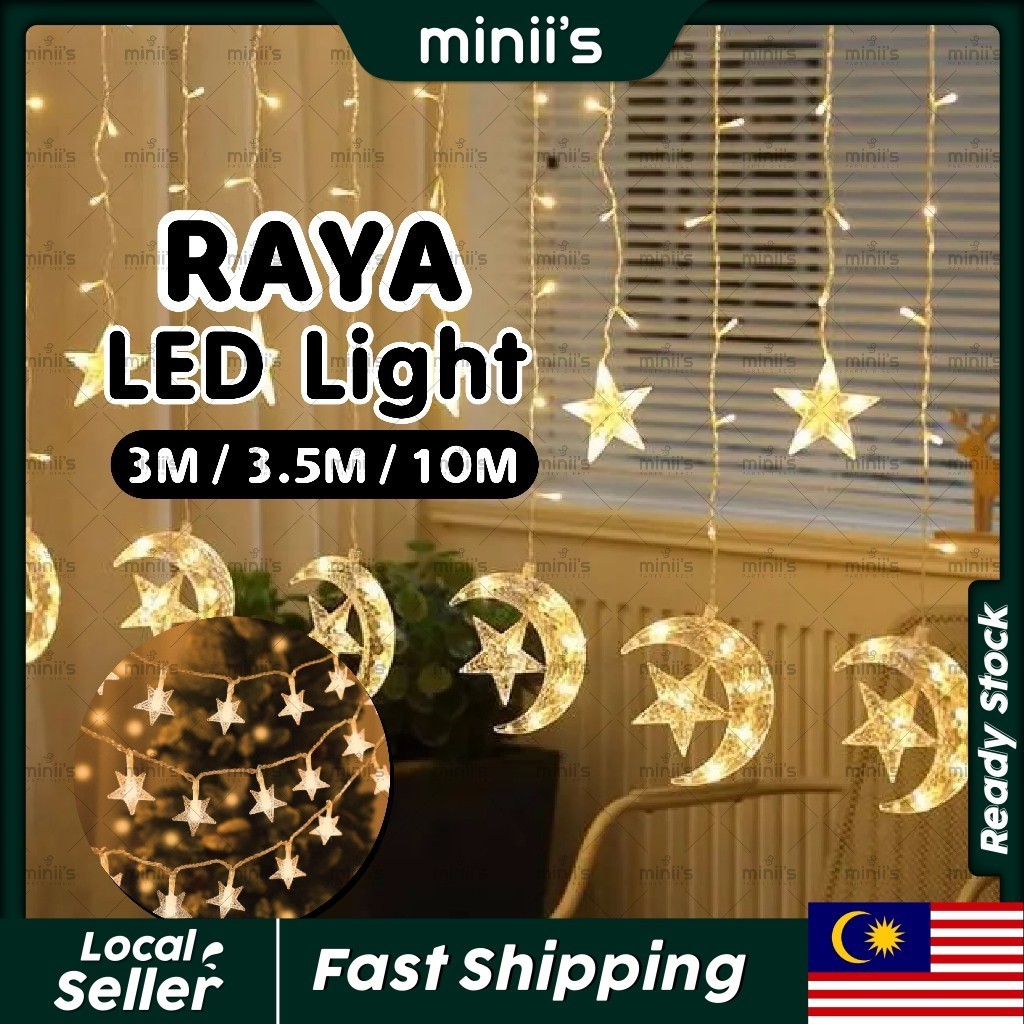 MINIIS Lumpu Raya 2025 LED Lampu Kelip Kelip Raya Lampu Lip Lap Raya ...