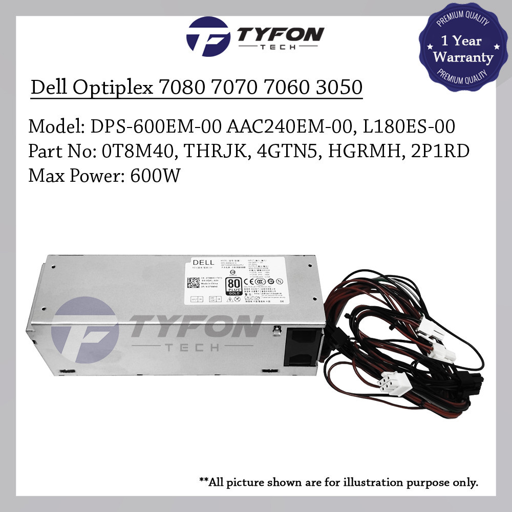 Dell Optiplex 7080 7070 7060 3050 3040 3650 3046 5040 7040 7050 MT Power Supply PSU 600W DPS ...