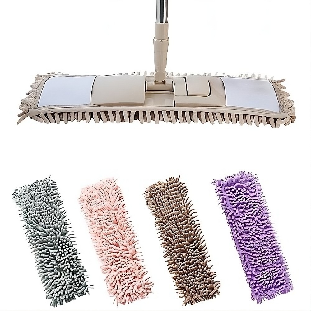 High-Quality Stainless Steel Chenille Mop Wood Floor Wet & Dry Flat Mop ...