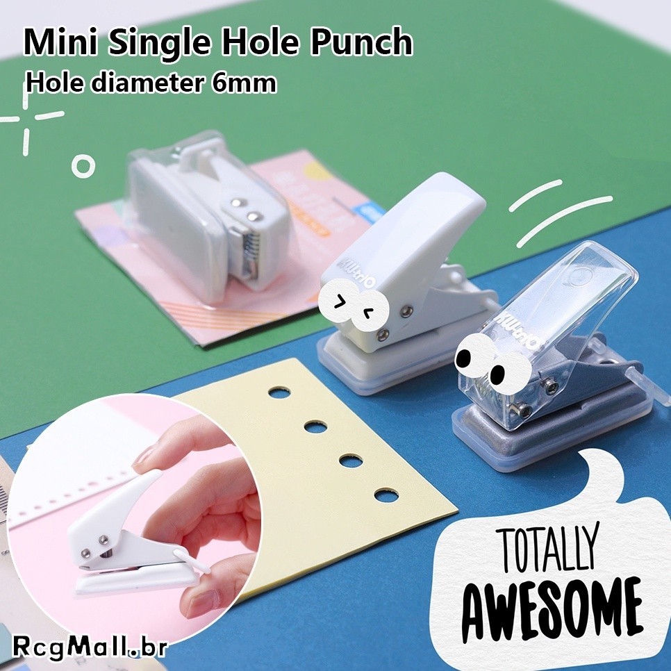 Mini punching machine student stationery DIY small manual paper looping ...