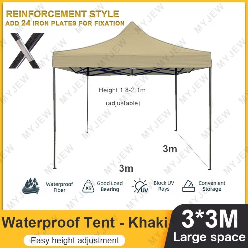 kanopi 10x10 / 10x15 ft Khemah Niaga Canopy tent Waterproof Folding ...