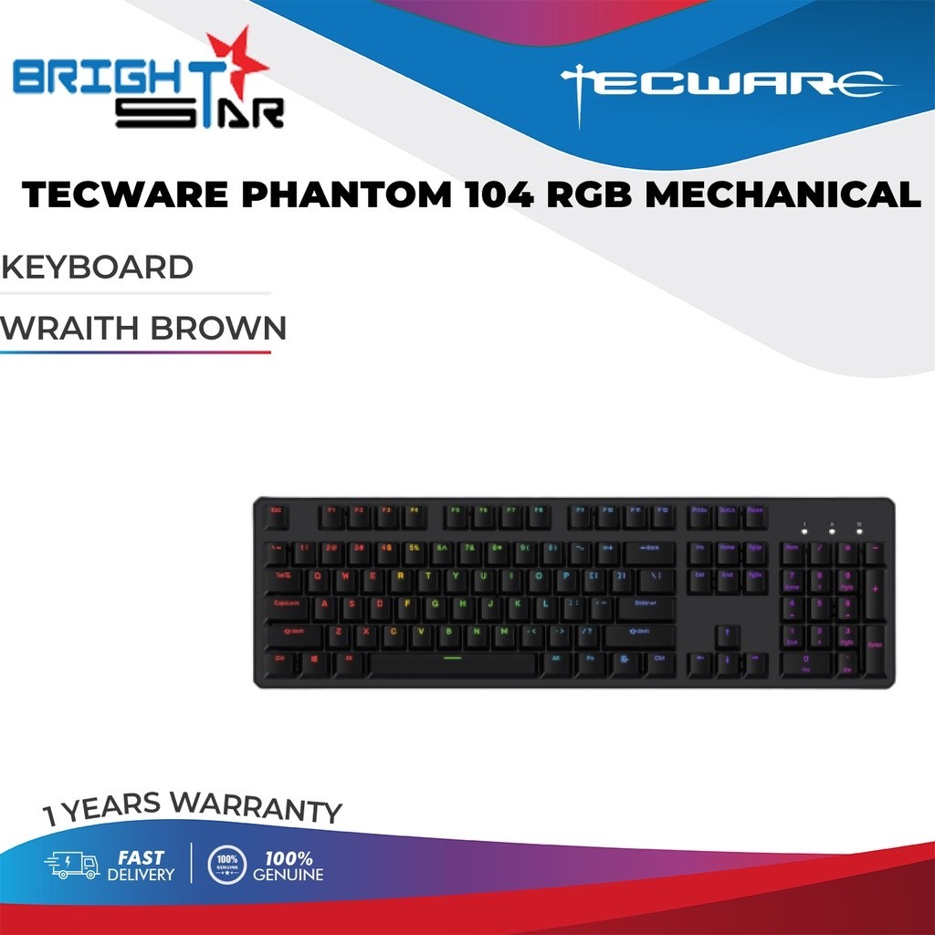TECWARE PHANTOM 104 RGB MECHANICAL KEYBOARD | Shopee Malaysia