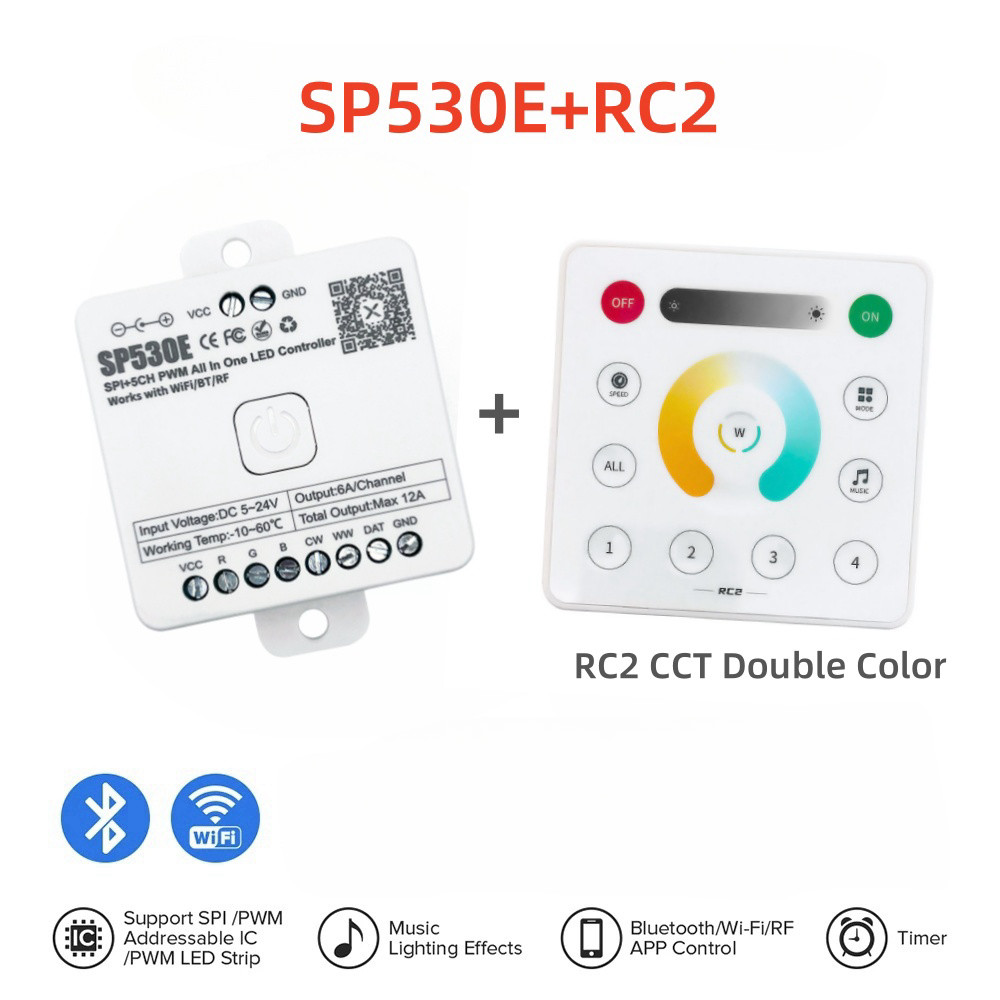 RC2 Panel Remote SP530E All in One LED Controller 5CH PWM SPI Pixels ...