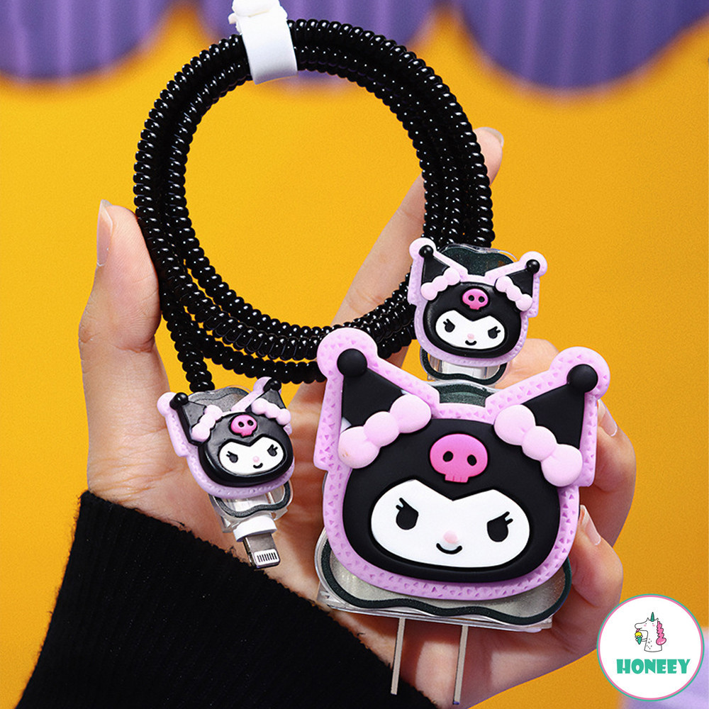 Cartoon Sanrio Kuromi Charger Protector Cable Organiser Compatible for ...