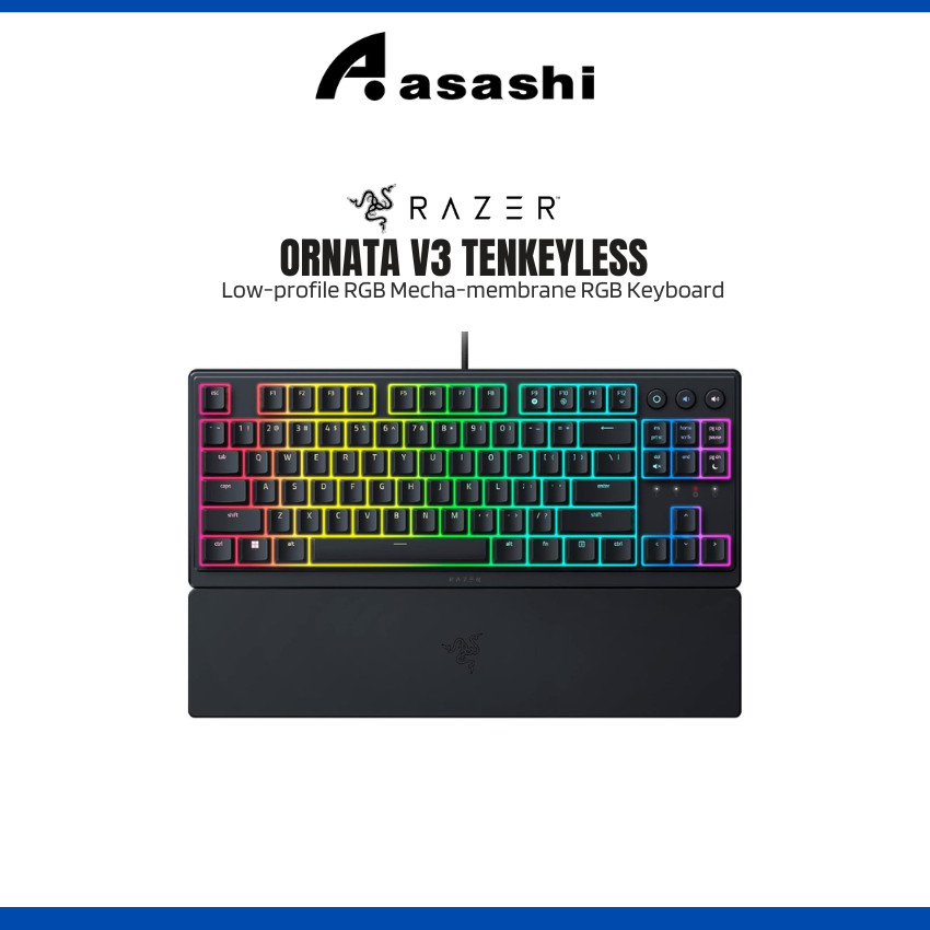 Razer Ornata V3 Tenkeyless Low-Profile Wired TKL Gaming Keyboard ...