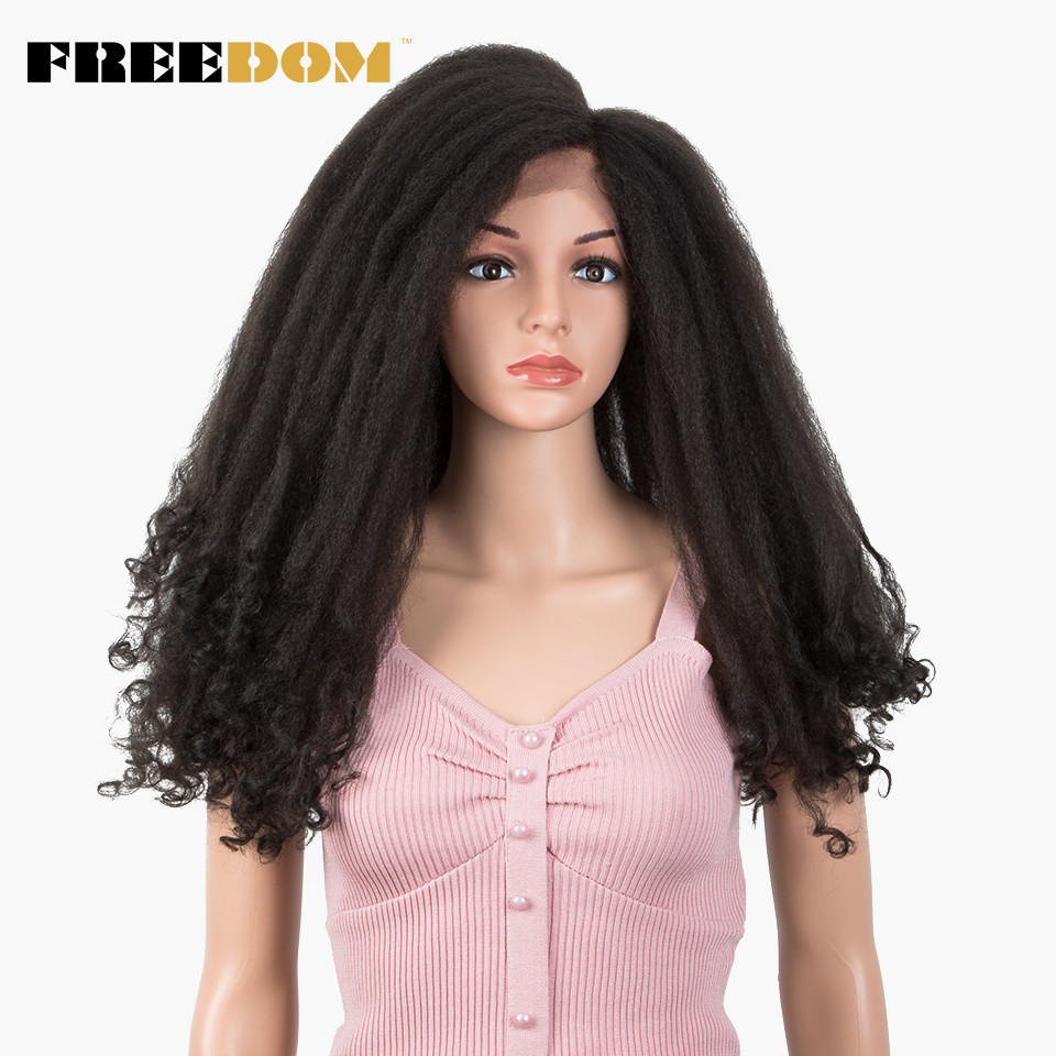 FREEDOM Synthetic Lace Wig Dreadlock Wigs For Black Women Ombre Braids ...