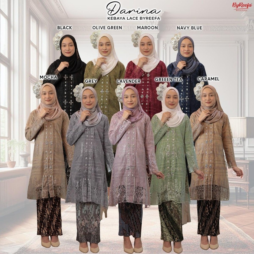 ByReefa | Kebaya Lace DARINA | Exclusive Bead & Full Lining with Kain ...