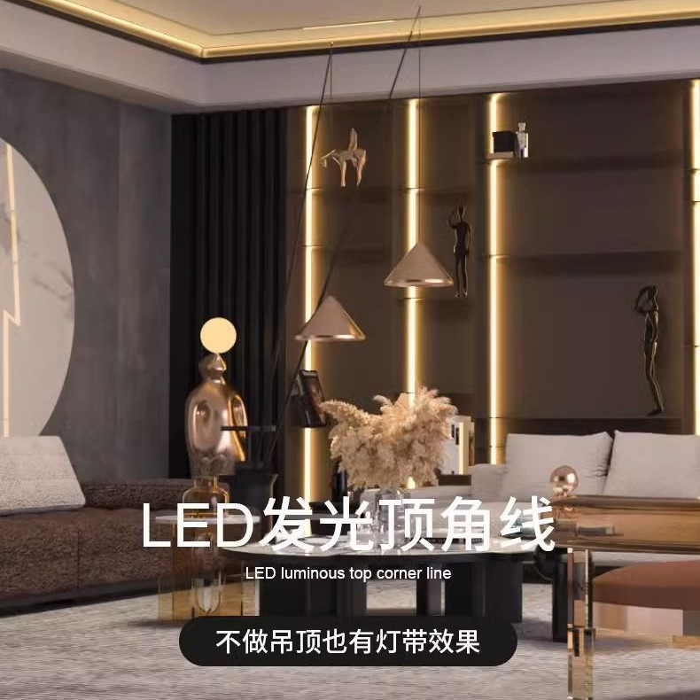 Suspended Led Luminous Living Room Decorative Light Bedroom Plaster ...
