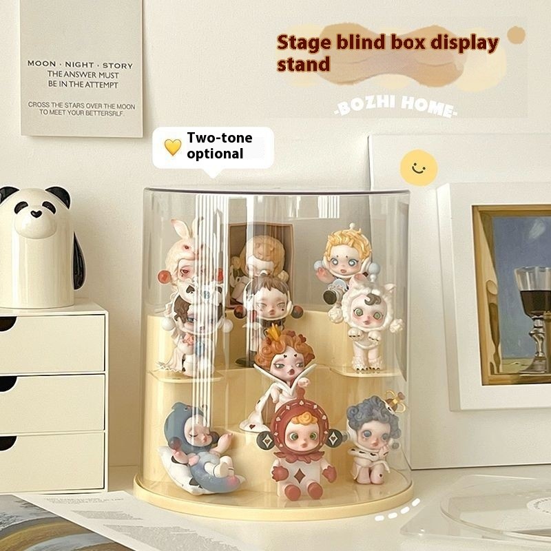 [Ready Stock] Popmart Rotating Display Box Transparent Acrylic Display ...