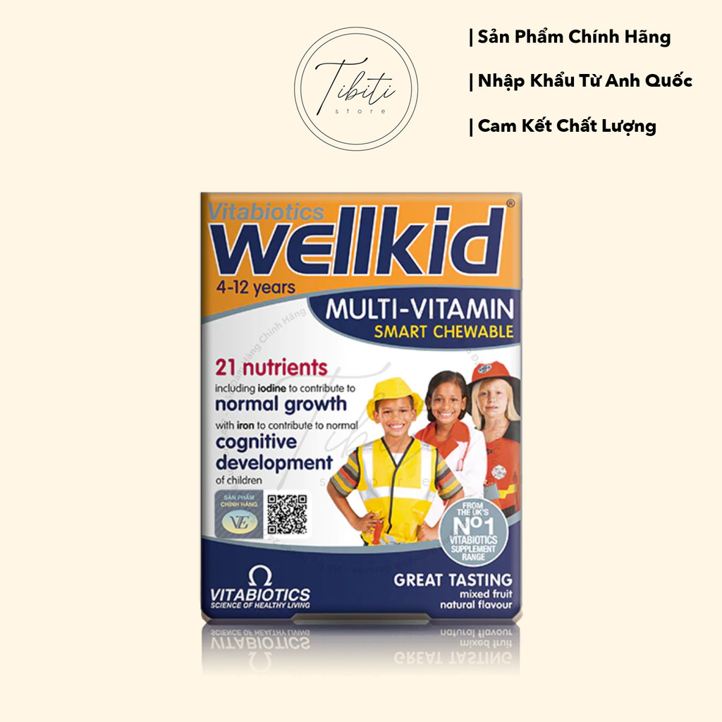 Vitabiotics WellKid Multi-Vitamin Multivitamin Candy for Children 4-12 ...