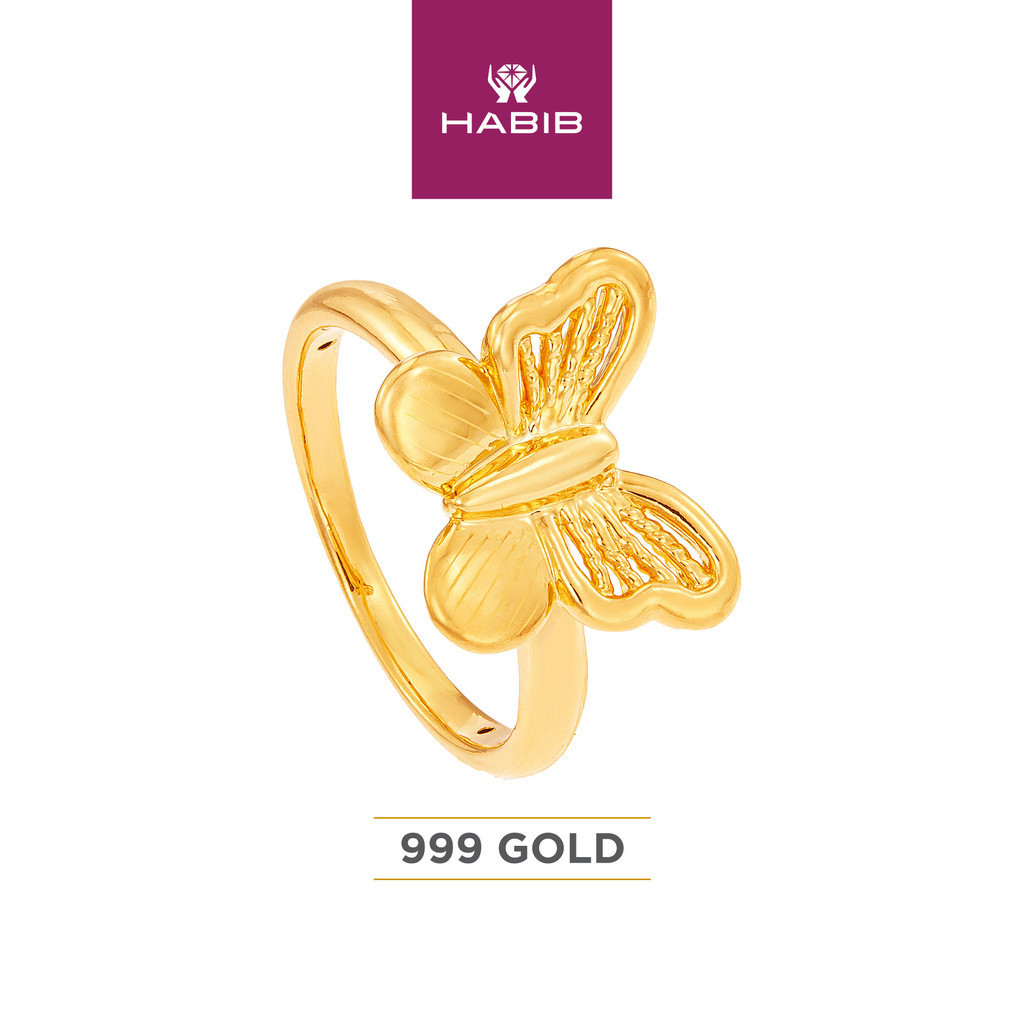 HABIB 999/24K Yellow Gold Ring R9ACF0824-FP | Shopee Malaysia