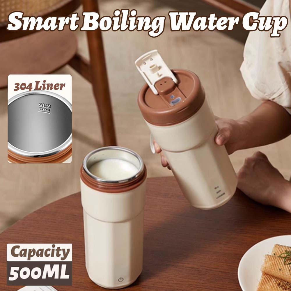 500ml Smart Boiling Water Cup Portable Smart Electric Kettle USB ...