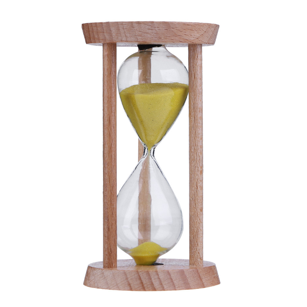 Wooden Sand Clock 3 Minutes Hourglass Sandglass Toothbrush Timer ...