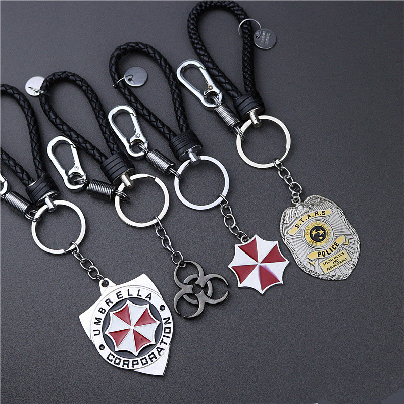 Resident Evil Keychain Warning Nuclear Radiation Sign Red Umbrella ...