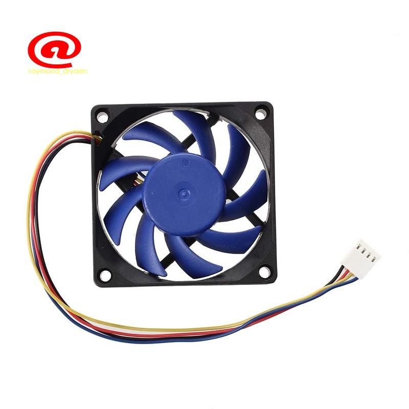 12V DC 32 70mm 4-Pin Computer Case CFM PWM CPU PC Fan Blue & Black ...