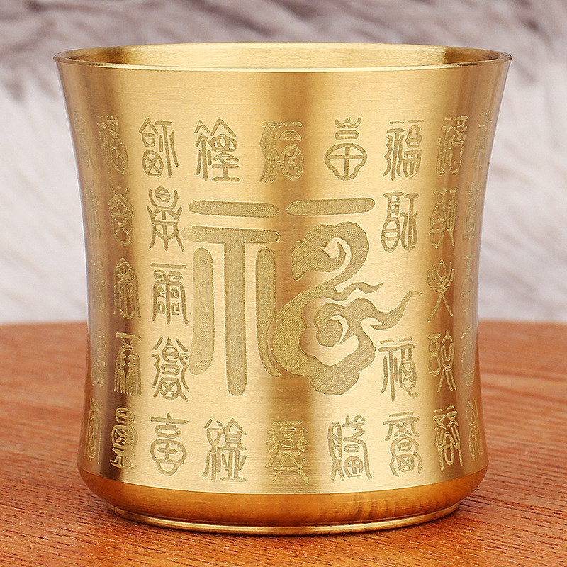 Brass Baifu Cylinder To Attract Wealth Feng Shui Brass Rice Tank Baifu ...