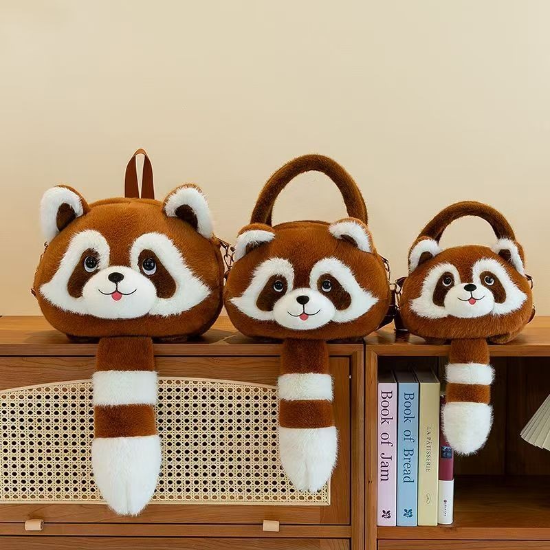 New Plush Little Fox Little Raccoon Messenger Bag Cute Doll Small ...
