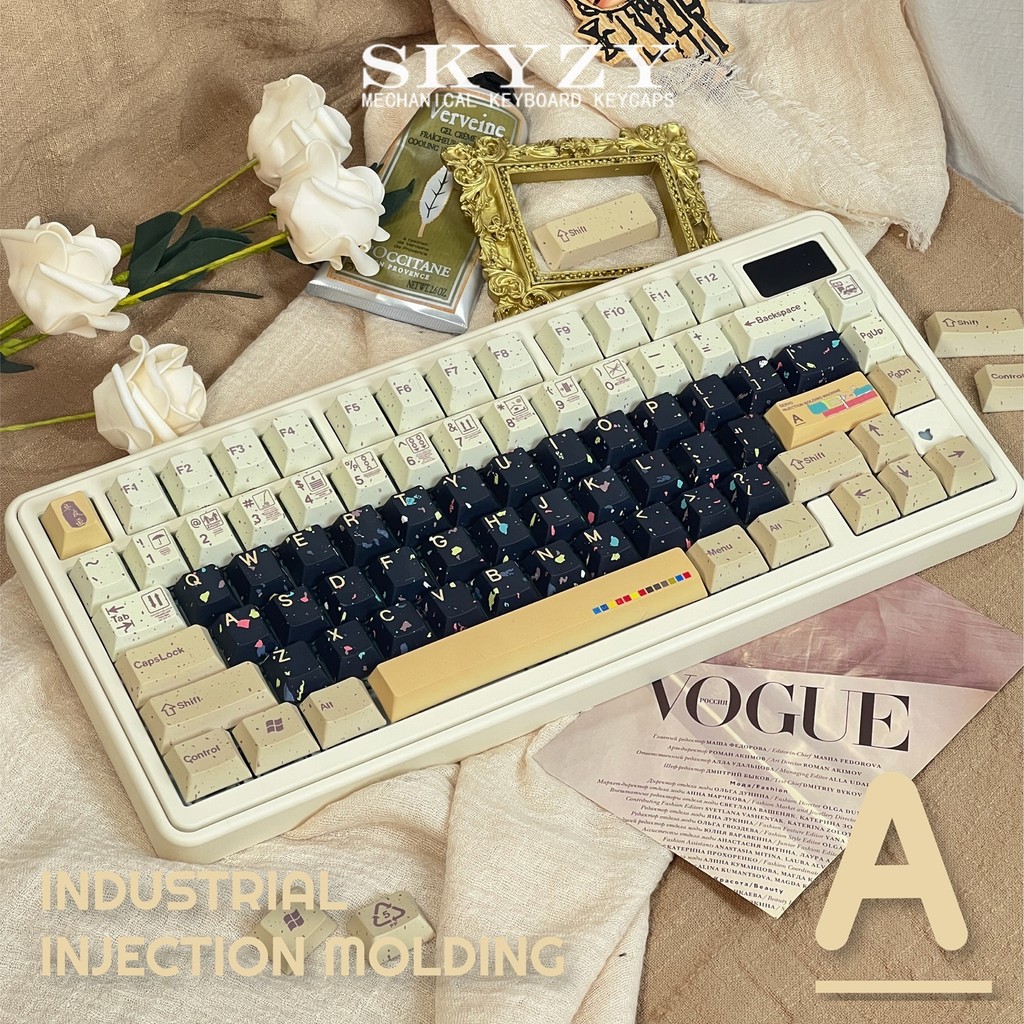 Industrial style IM Keycaps Cherry Profile PBT Five Sides Dye Sub ...