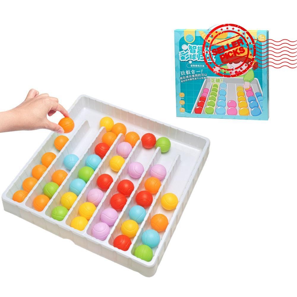 Kids Fun Color Sorting Ball Toys Rainbow Balls Puzzle Sensory ...