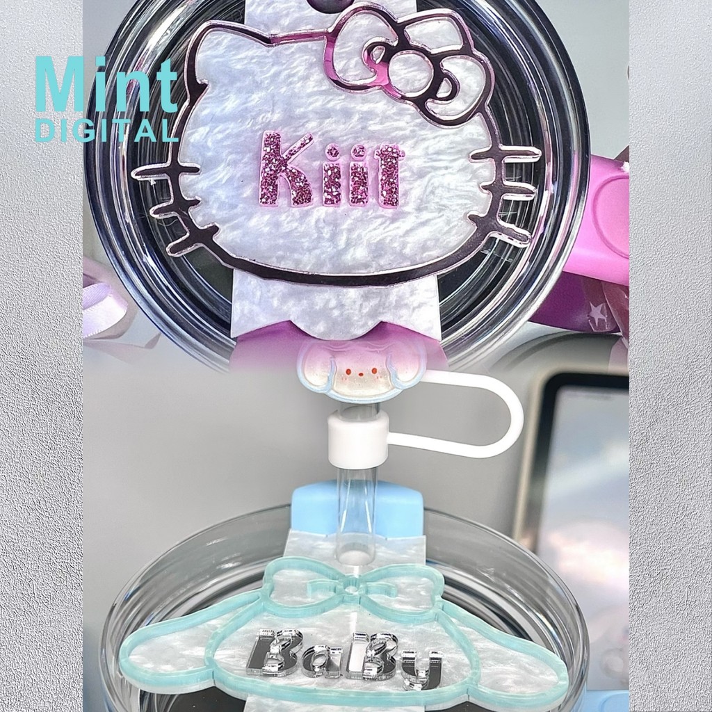 Personalized Nameplate Acrylic Lid Topper Hello Kitty Cinnamoroll DIY ...