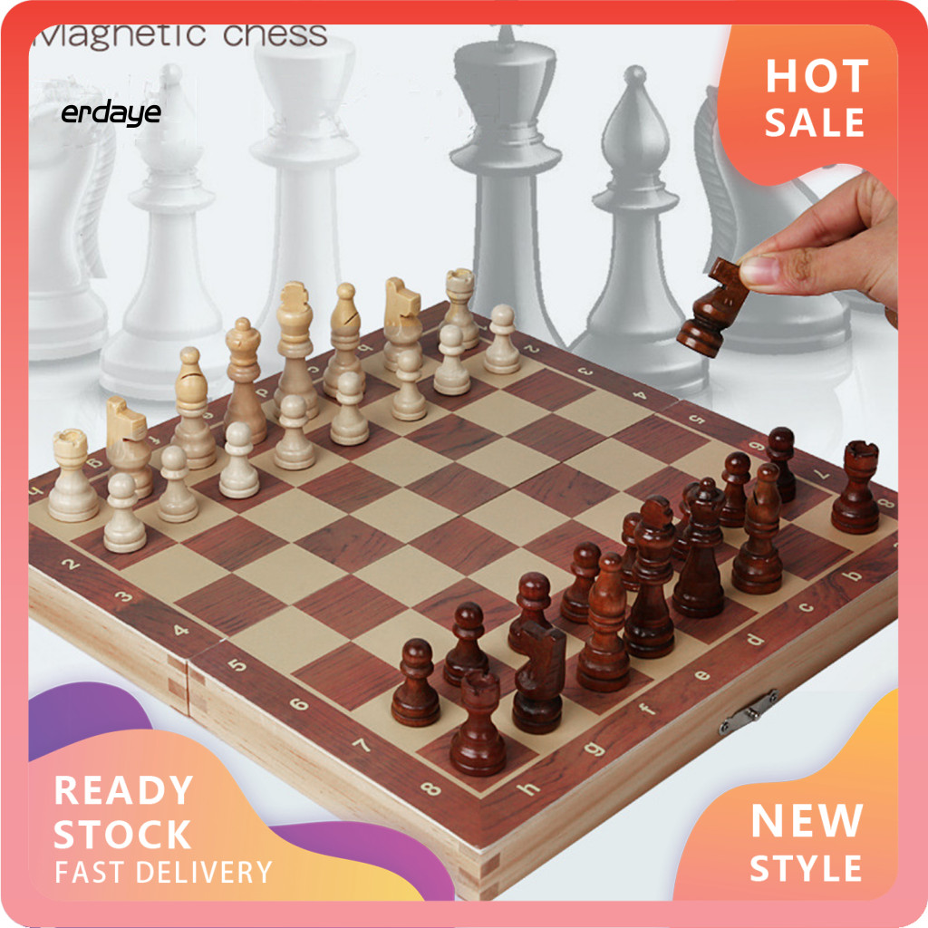 EYD- Parent-child Chess Set Chess Pieces Storage Box Portable 3-in-1 ...